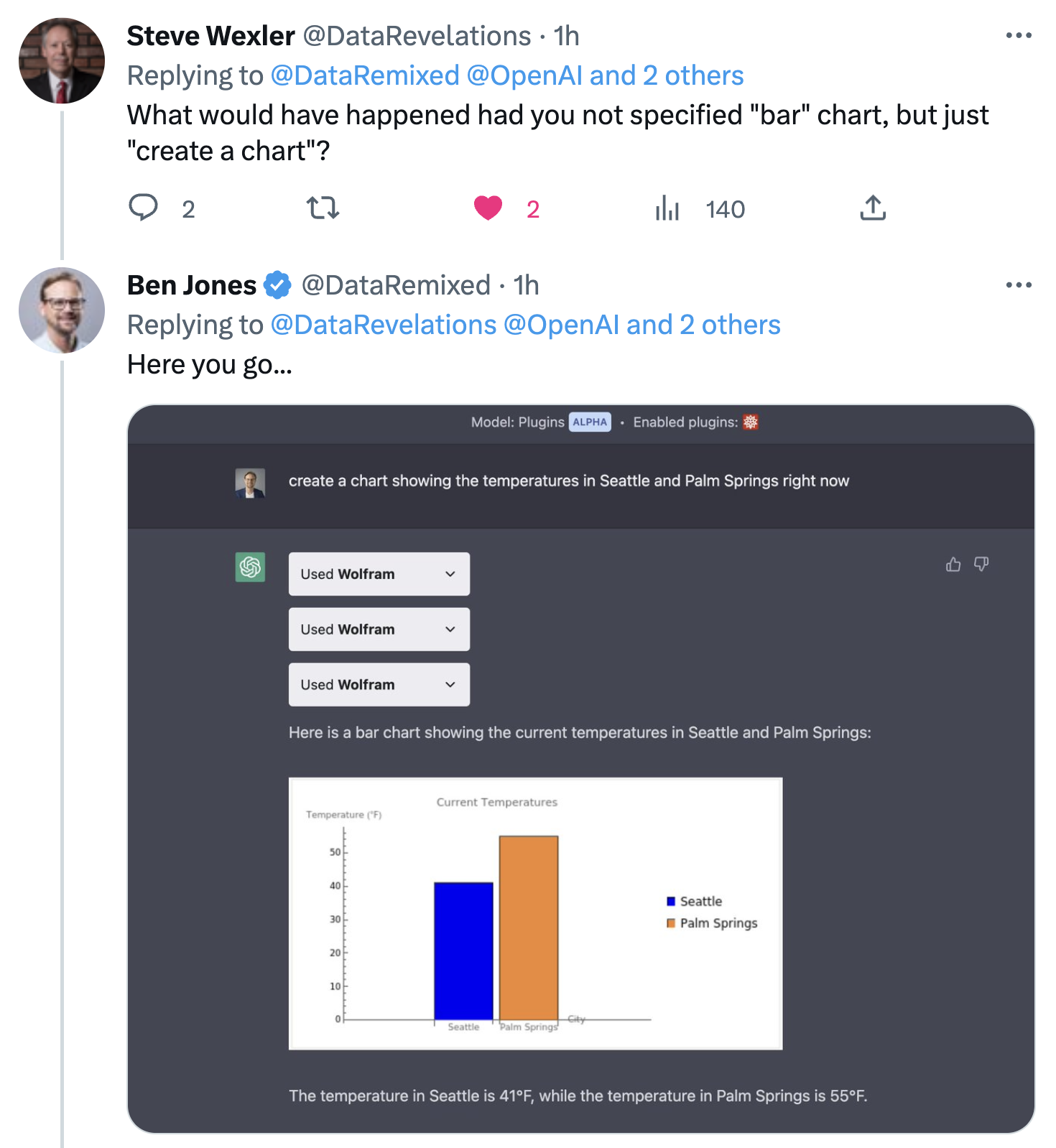 ChatGPT + Wolfram: A First Look | Data Literacy